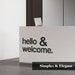 Hello and Welcome Office Wall Decal Sticker Quote Home Office Decor ...