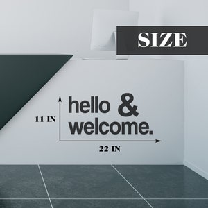 Hello and Welcome Office Wall Decal Sticker Quote Home Office Decor ...