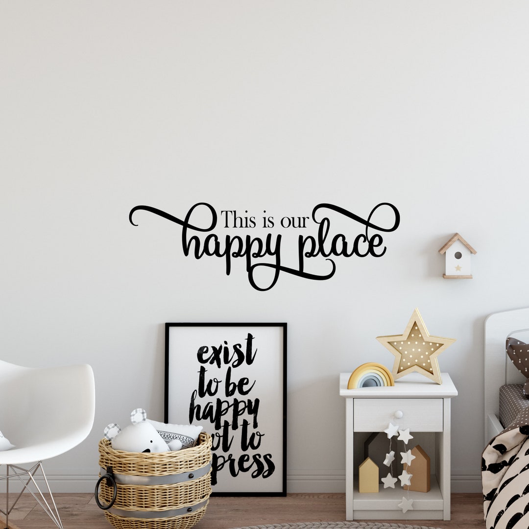 This is Our Happy Place Wall Decal | Cozy Home Quote Decor - Etsy