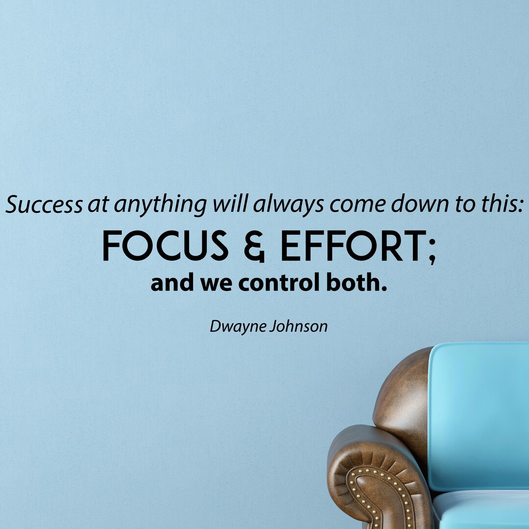 Dwayne Johnson the Rock Inspirational Motivational Wall Decal Quote Art ...