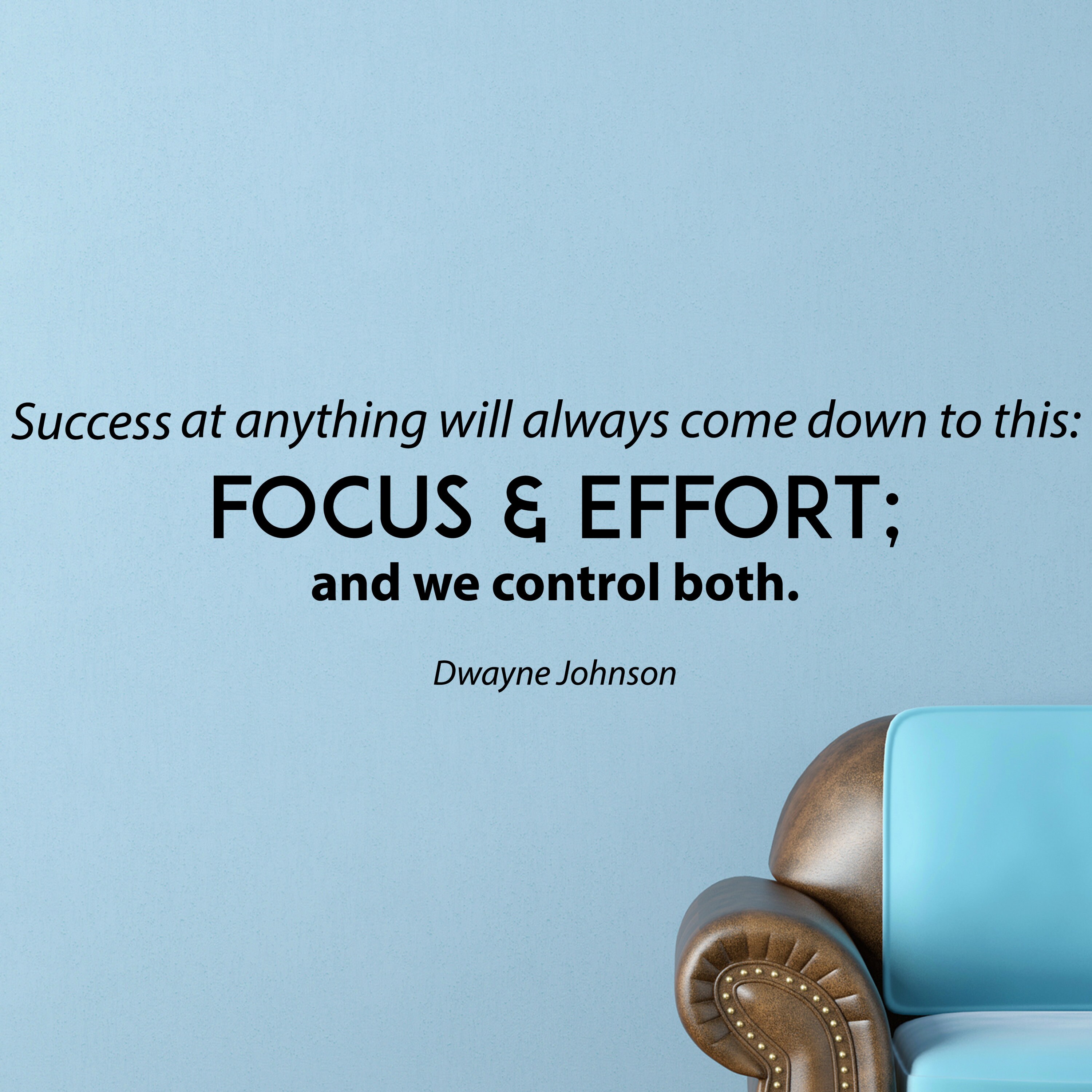 Dwayne Johnson the Rock Inspirational Motivational Wall Decal - Etsy