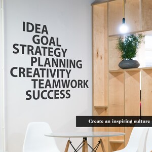 IDEA GOAL Teamwork Motivational Wall Decal Sticker Quote Home Office ...