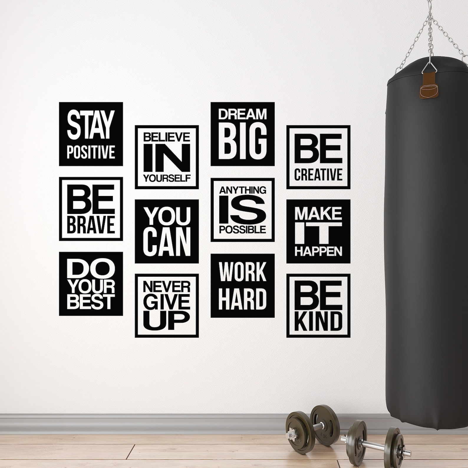 Set of 12 Motivational Wall Decal Quotes Inspirational Office - Etsy