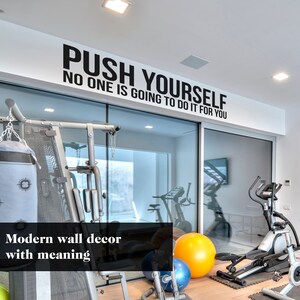 Push Yourself Motivational Wall Decal Sticker Quote for Home Office Gym ...