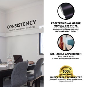 Consistency Motivational Wall Decal Sticker Quote for Home Office Gym ...