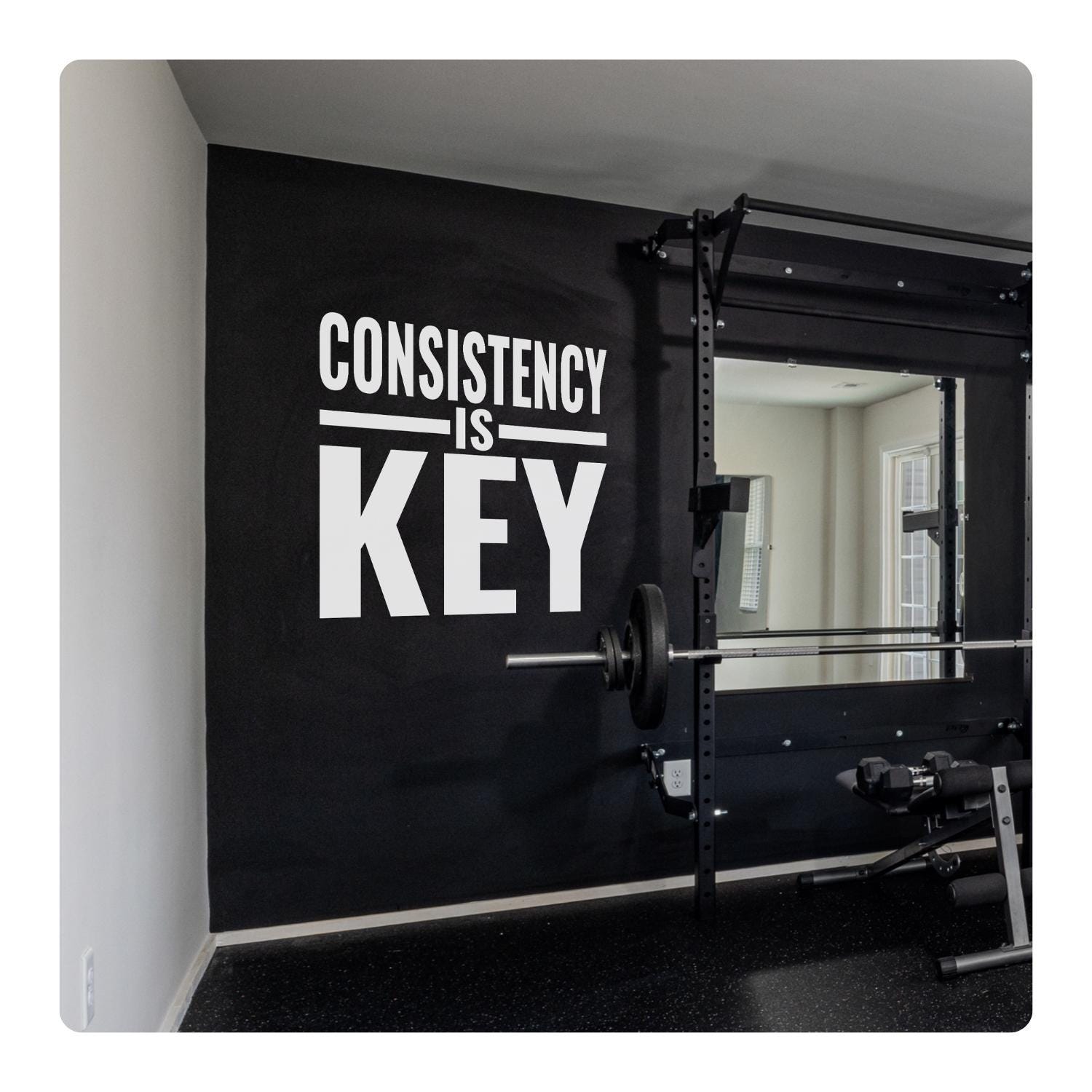 Motivational Gym Wall Decals Set – Consistency Quotes – Fitness Wall ...