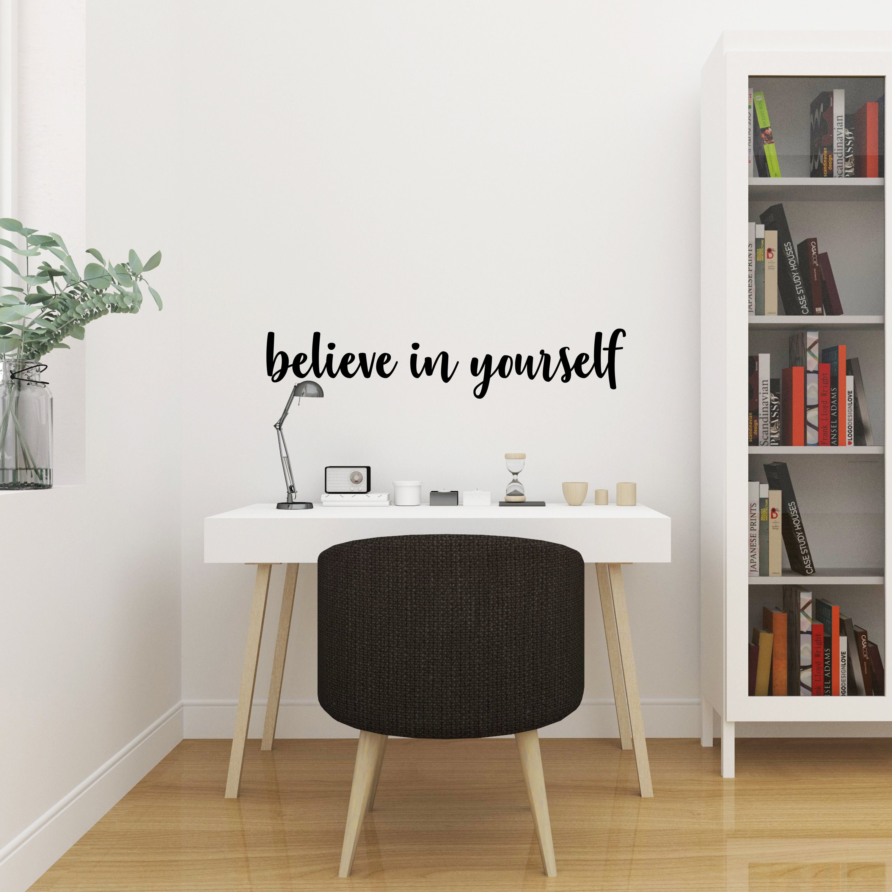 Believe in Yourself Inspirational Motivational Wall Decal Quote Art for ...