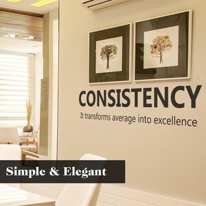 Consistency Motivational Wall Decal Sticker Quote for Home Office Gym ...