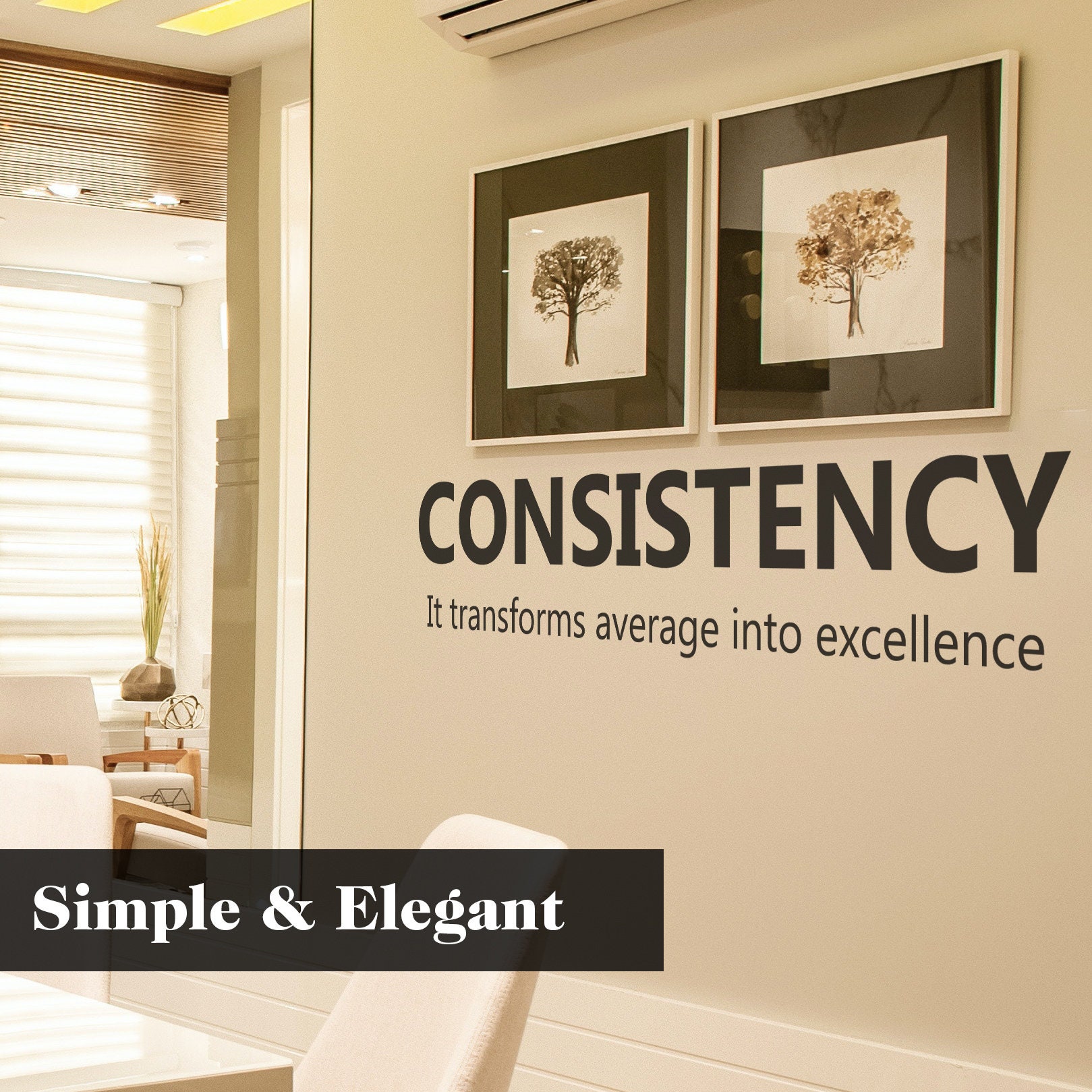 Consistency Motivational Wall Decal Sticker Quote for Home Office Gym ...