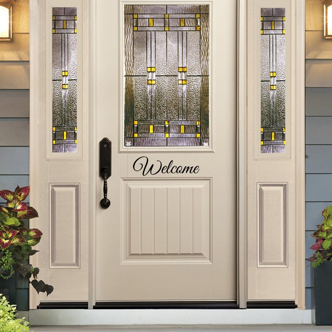 Welcome - Wall Decals for Door Family Decal Quote Word Sayings Sticker ...