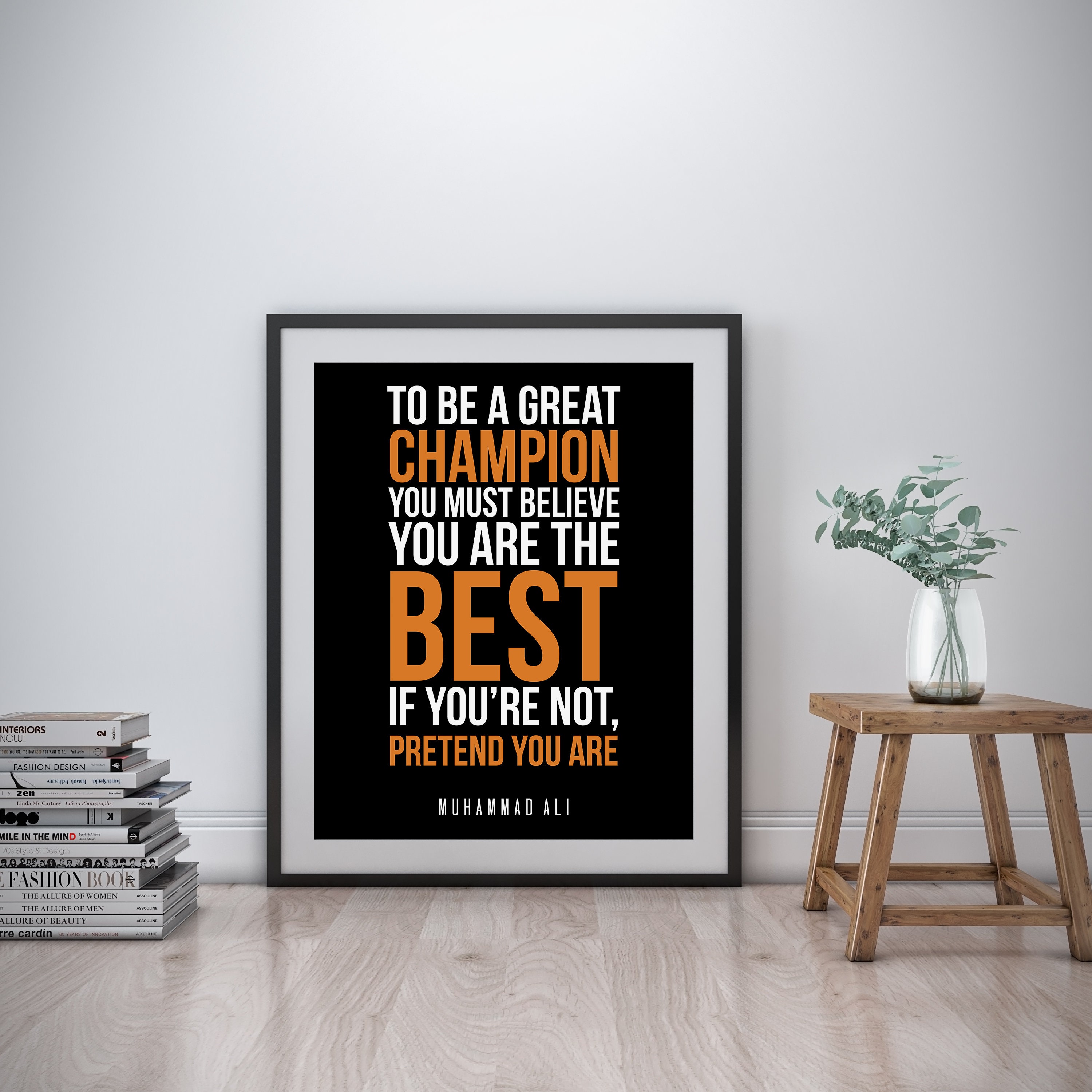 Muhammad Ali Inspirational Wall Art Motivational Quote Art - Etsy