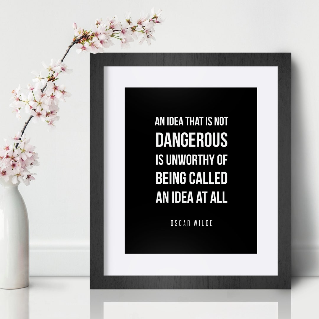 Oscar Wilde Inspirational Wall Art Motivational Quote Art Print Poster ...