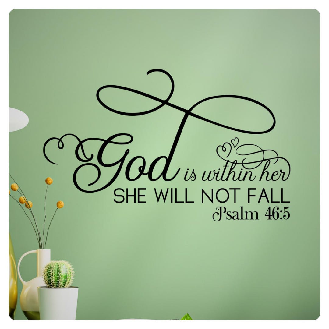 God is Within Her – Wall Decal – Psalm 46:5 Christian Decor - Etsy