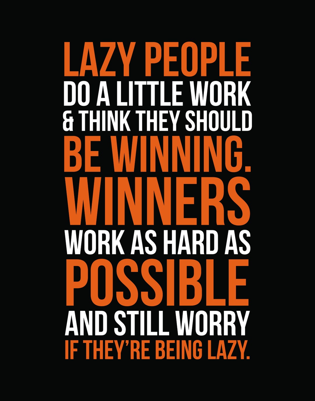 Do a Little Work Wall Art Motivational Quote Art Print Poster ...