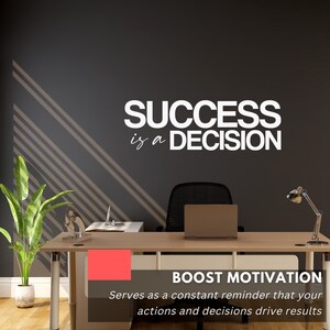 Decision Mindset Wall Decal – Success Quote Decor – Leadership Office ...
