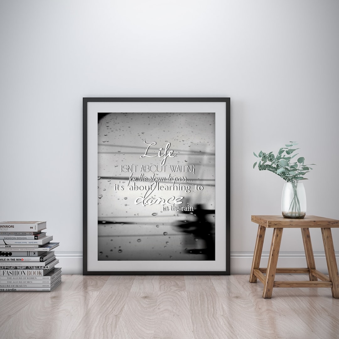 Life Isn't About Inspirational Wall Art Motivational Quote Art Print ...