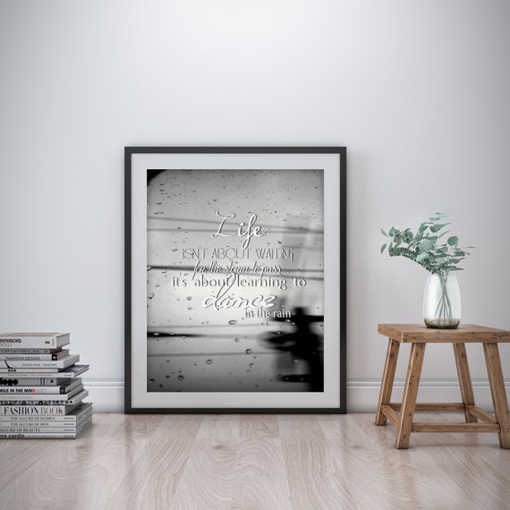 Life isn't about Inspirational Wall Art Motivational Quote | Etsy