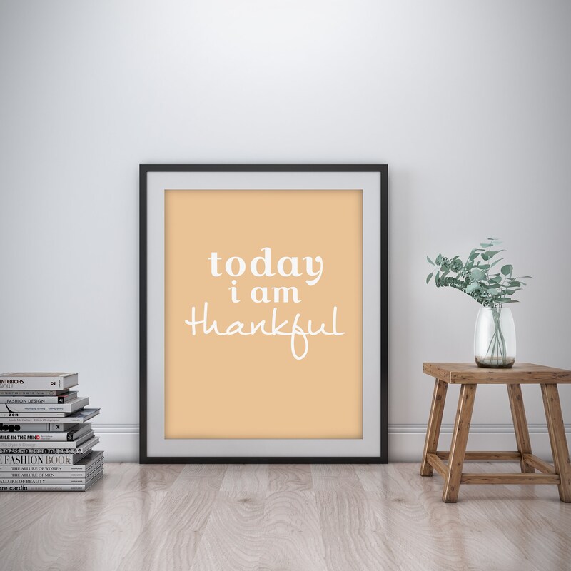 I Am Thankful for Poster - Etsy