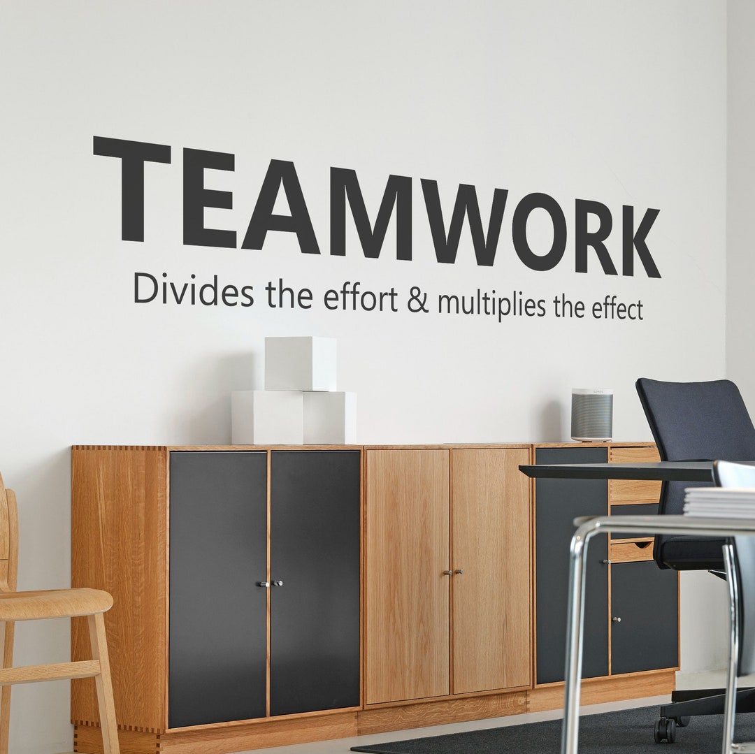 Teamwork Multiplies Success Wall Decal | Collaboration Leadership Quote ...