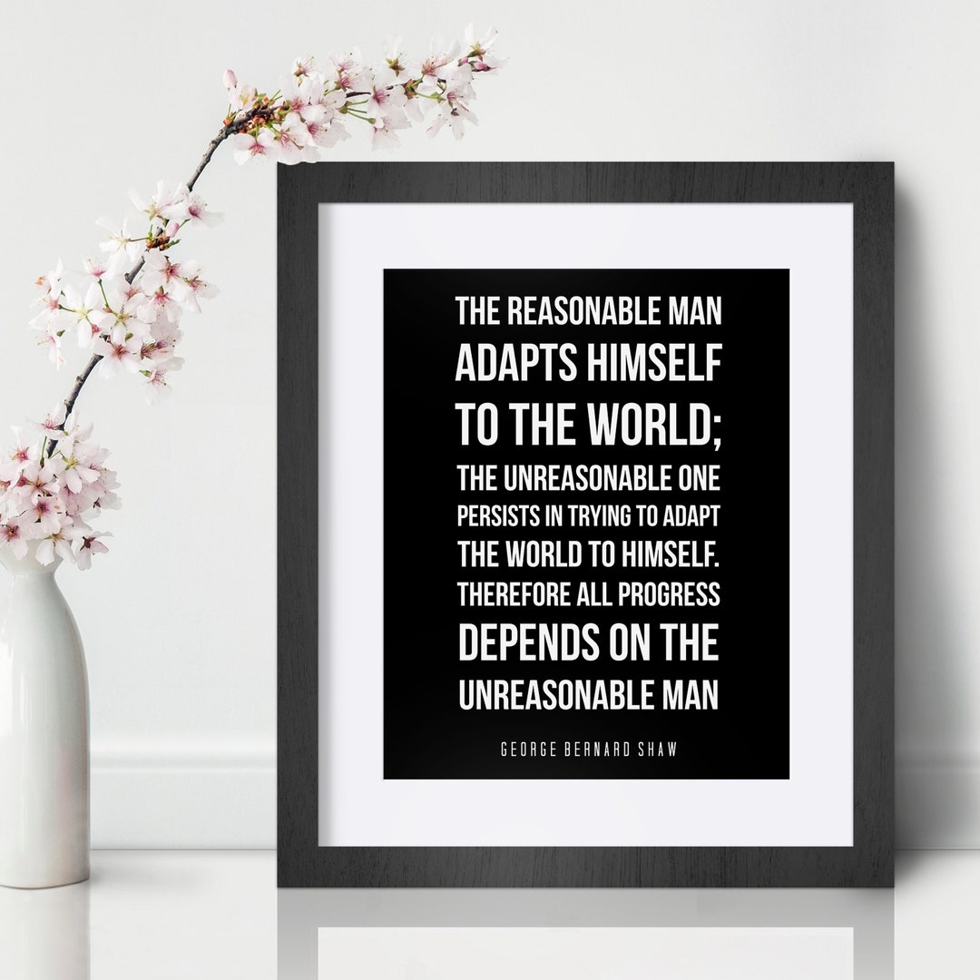 George Bernard Shaw Quote Art Print - Inspirational Typography Poster ...
