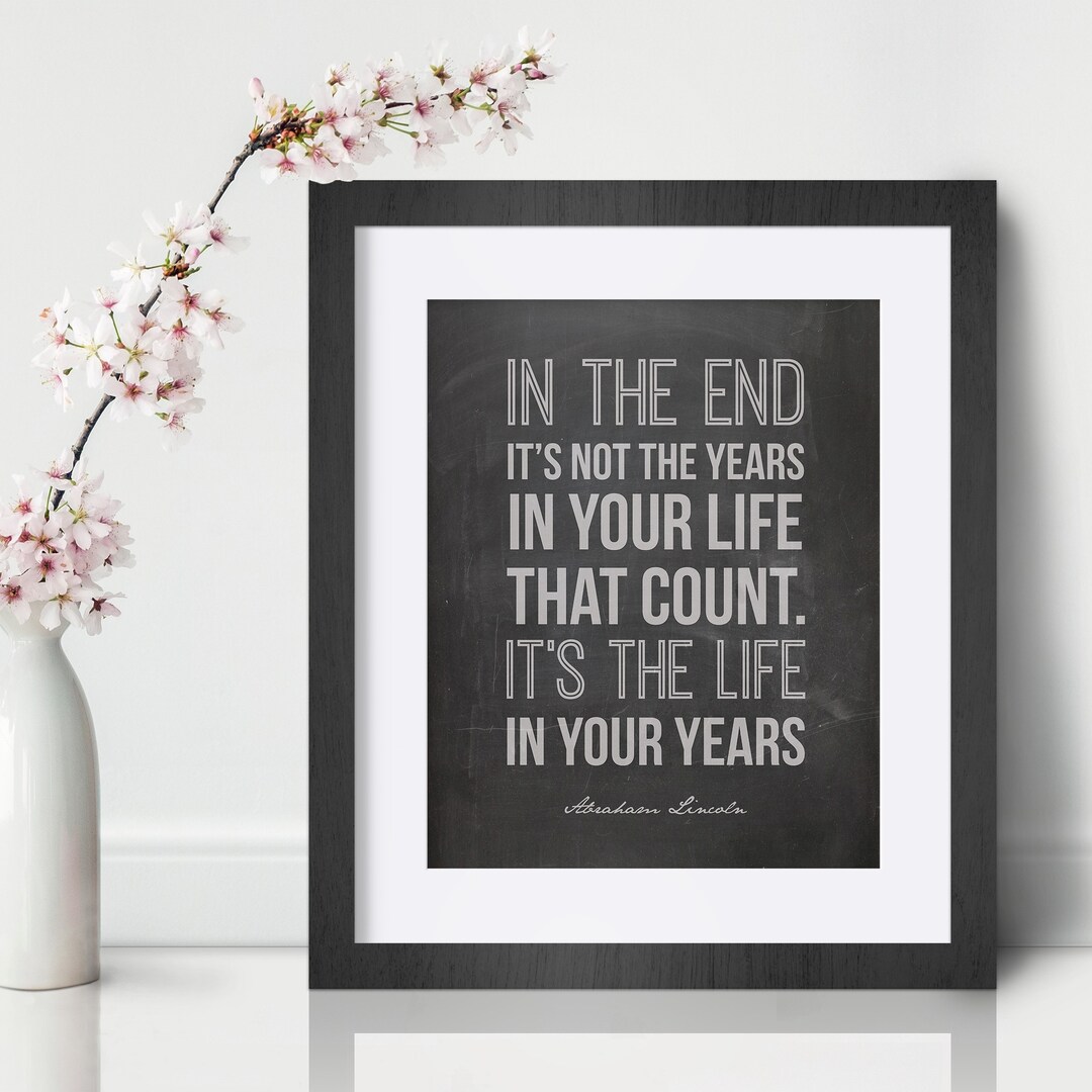 Abraham Lincoln Inspirational Wall Art Motivational Quote Art Print ...