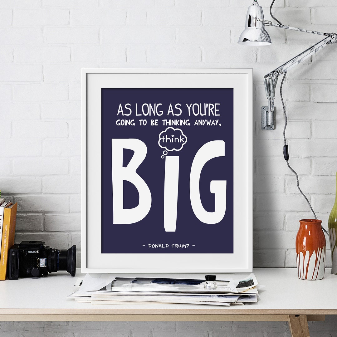 Donald Trump Inspirational Wall Art Motivational Quote Art Print Poster ...