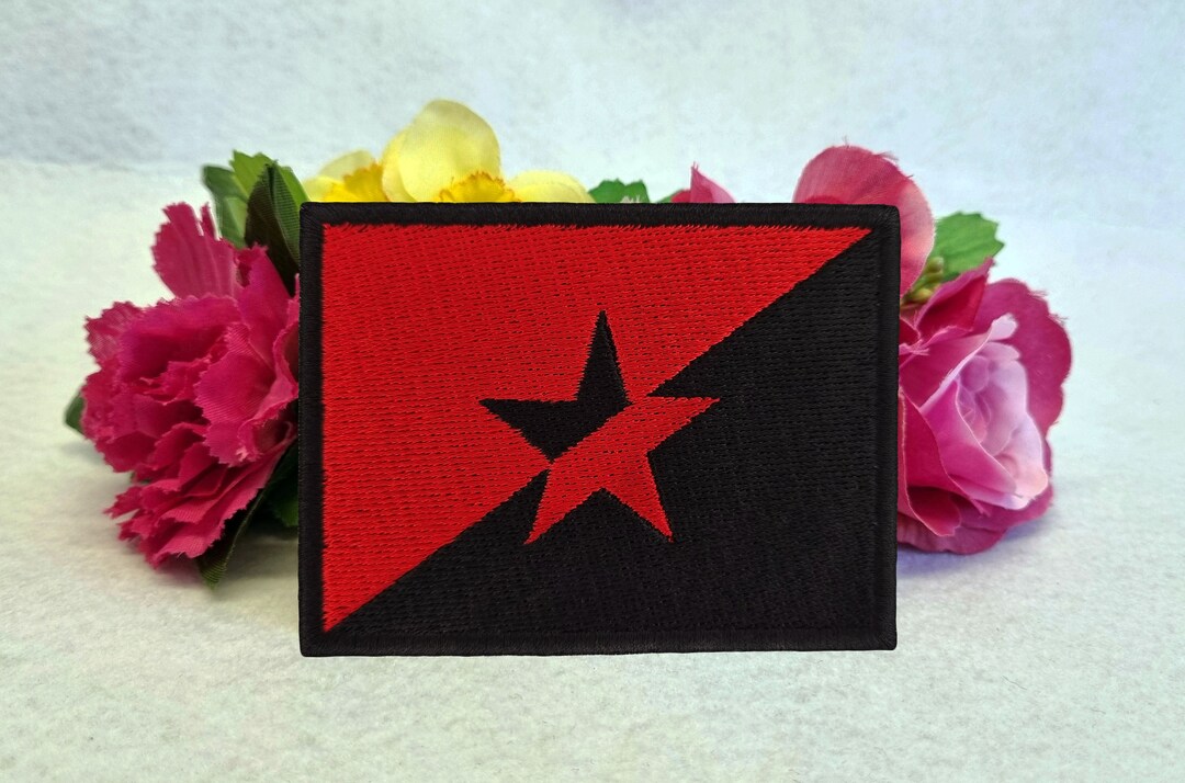 Anarchist / Anarchy Star platformism Flag Embroidered Patch. Iron On ...