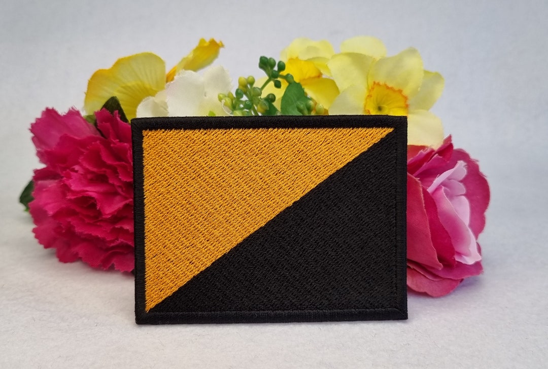 Anarchist anarcho-mutualism Flag Patch. Iron On, Velcro or Sew on ...
