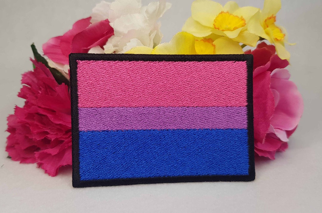 Bi-sexual Pride Flag Embroidered Patch. Iron On, Velcro or Sew on ...