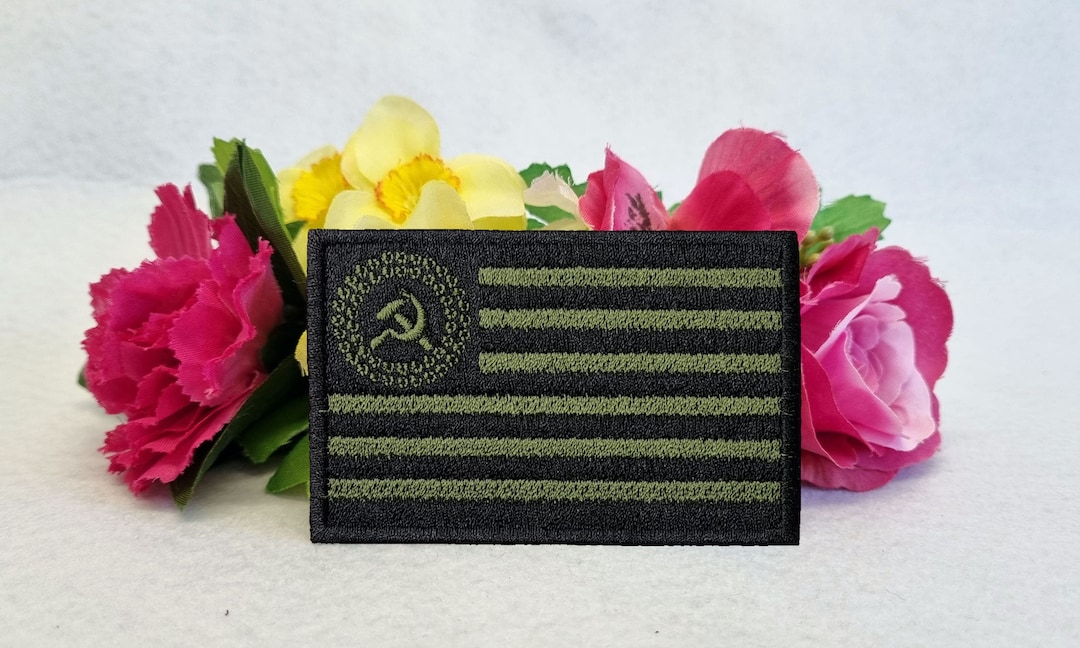Communist American Flag Embroidered Patch (multiple Options). Iron On ...