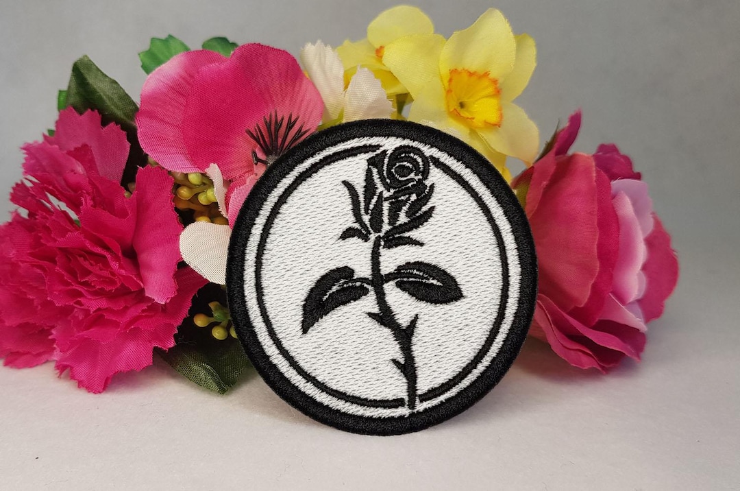 Anarchist Black Rose Embroidered Patch. Iron-on, Velcro or Sew-on ...