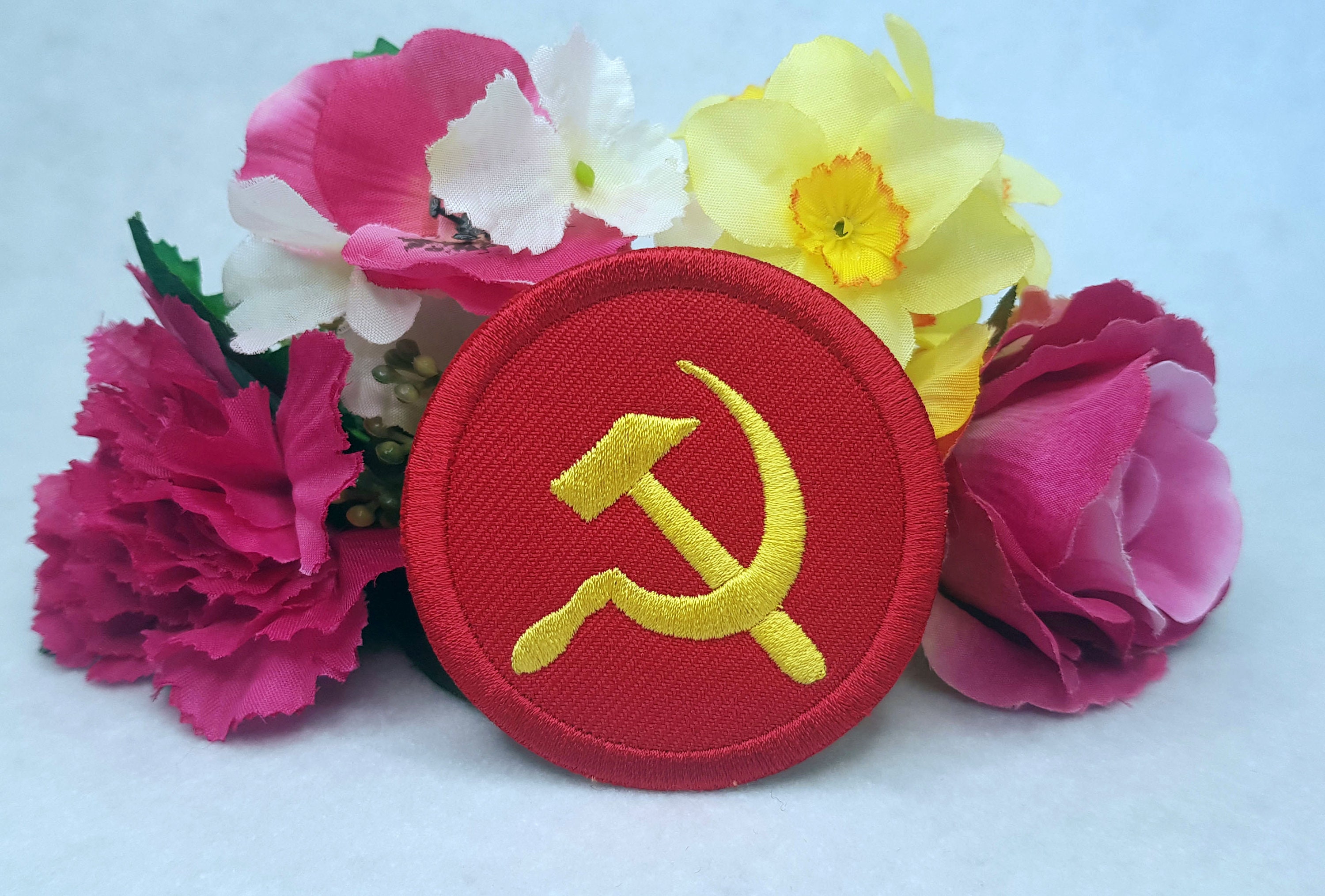 Communist Hammer and Sickle Flag Embroidered Patch (multiple Options ...