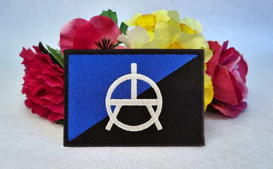 Anarcho Transhumanism Flag Embroidered Patch. Iron On, Velcro or Sew on ...