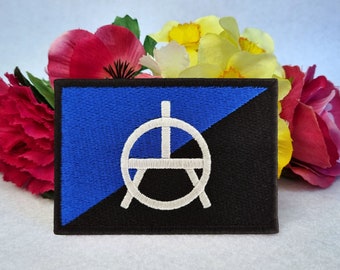 Anarchist anarcha-feminism Flag Embroidered Patch Feminism Equality Hook and Loop, Iron-on & Sew ...