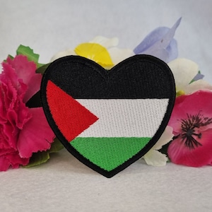 Palestine Flag Embroidered Patch. Iron On, Velcro or Sew on Options ...