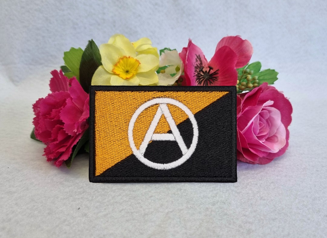 Anarchist (anarcho-mutualism) Flag Patch. Iron On, Velcro or Sew on ...