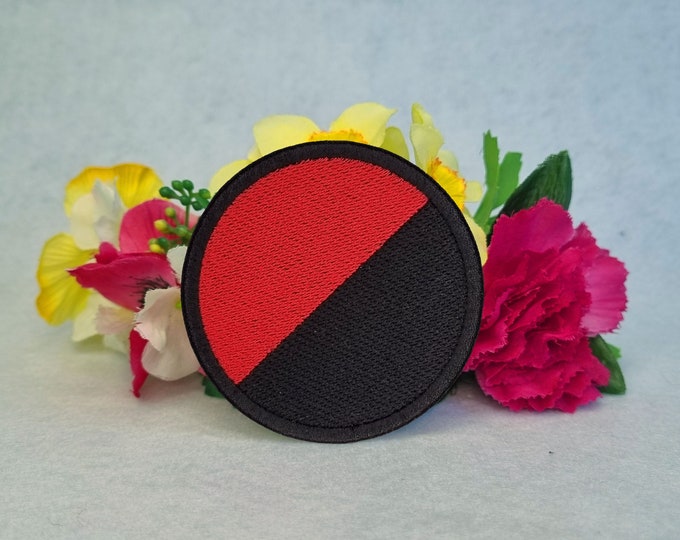 Squat Symbol Patch, White Ink on Black Fabric - Squatter, Anarchy Patch ...