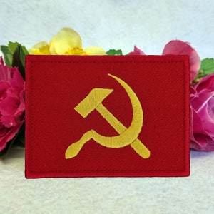 Communist Hammer and Sickle Flag Embroidered Patch multiple Options ...