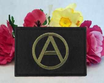 Trans-anarchy trans-anarchist Flag Patch. Iron On, Velcro or Sew on ...