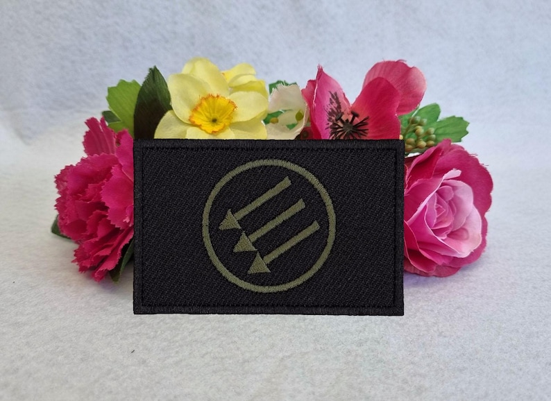 Iron Front Flag Embroidered Patch. Iron On, Velcro or Sew On! Three ...