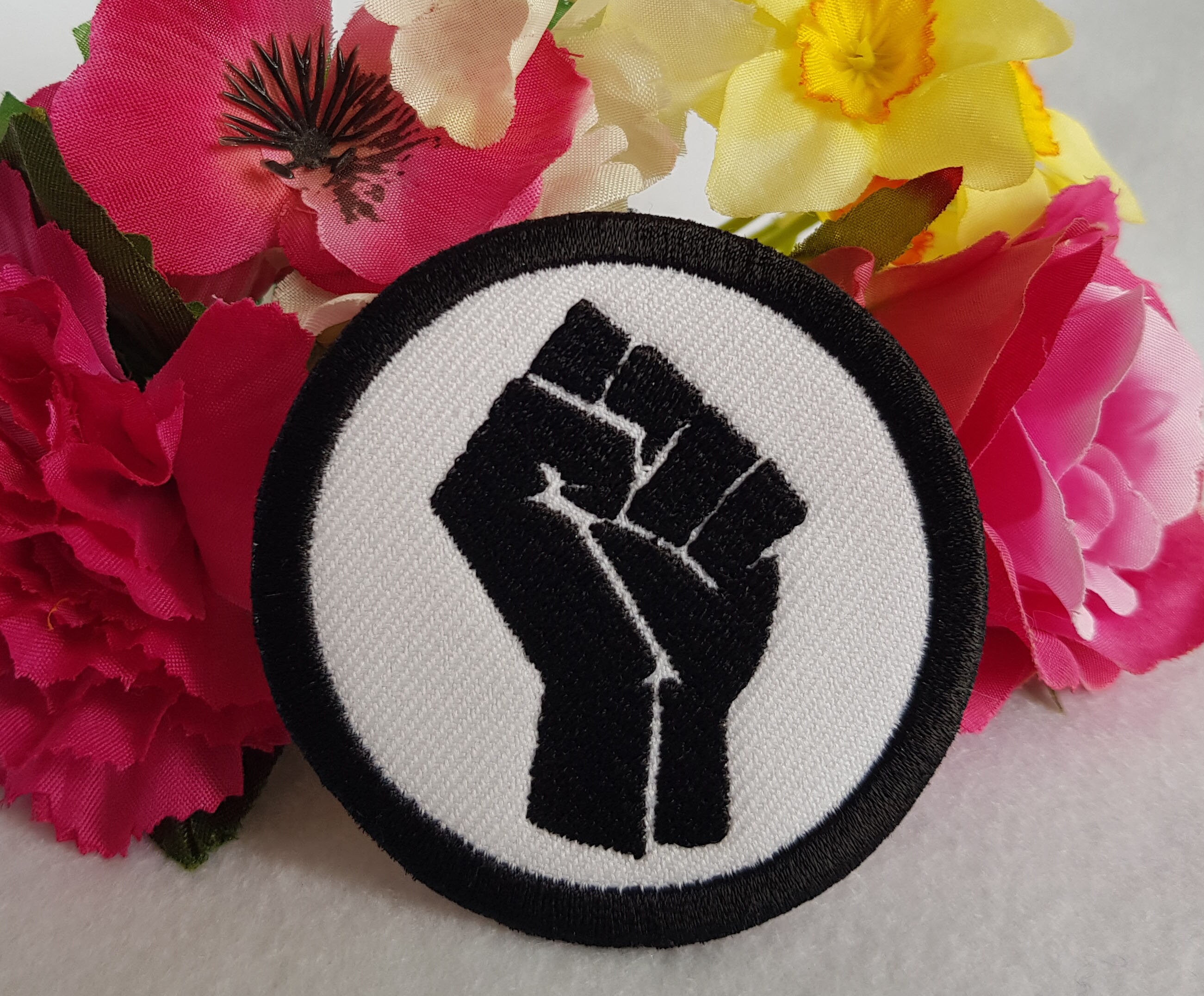 Black Lives Matter Fist embroidered patch. Proceeds to | Etsy