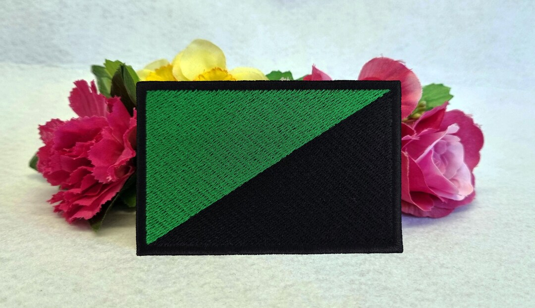 Anarcho-primitivism Flag Patch. Iron On, Velcro or Sew On! Anarcho ...