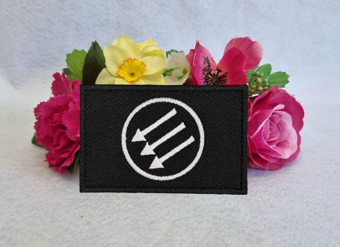 Iron Front Flag Embroidered Patch. Iron On, Velcro or Sew On! Three ...
