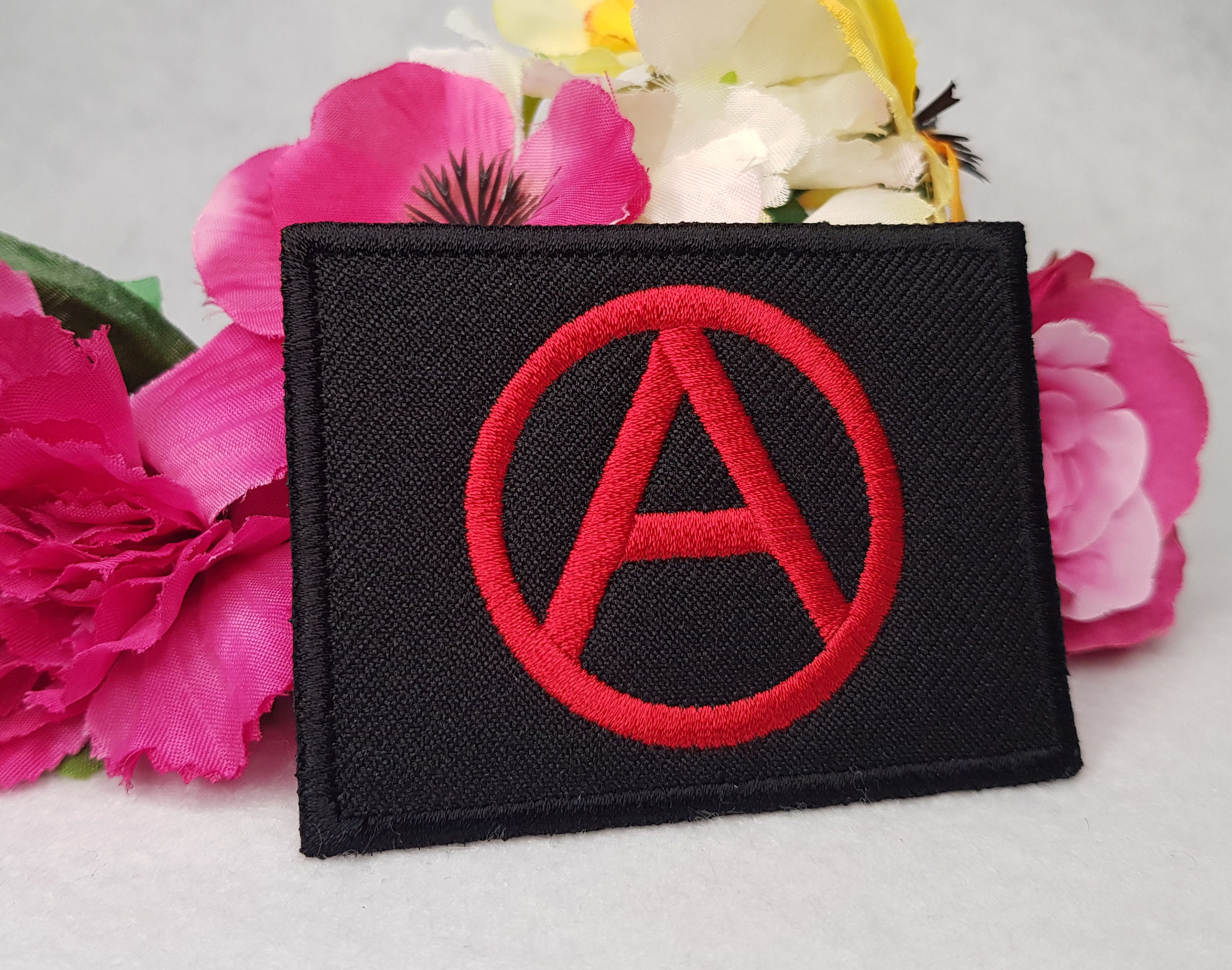 Anarchist Anarcho-Pacifism flag patch. Iron On Velcro or | Etsy