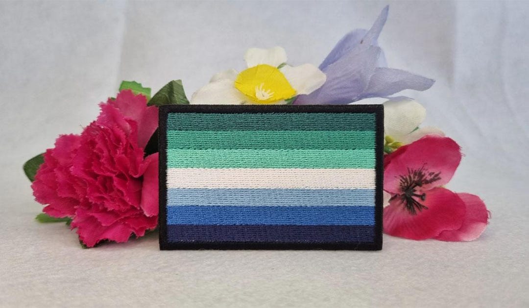Gay Male Pride Flag Patch. Iron On, Velcro or Sew On! LGBT - LGBTQ+ ...