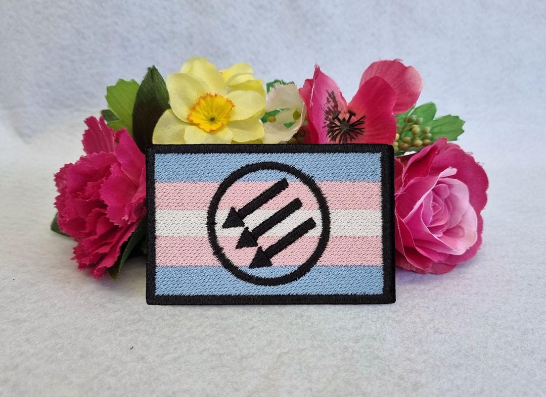 Transgender Iron Front Flag Patch. Iron On, Velcro or Sew On! LGBT ...