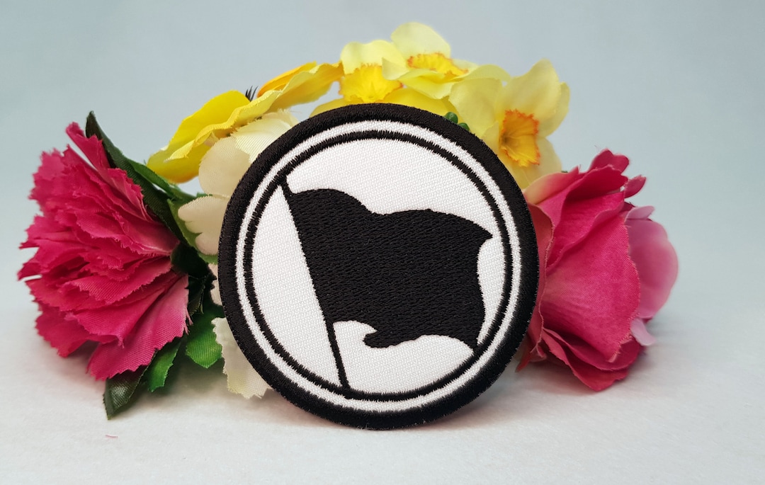 Black Flag anarchist Embroidered Patch. Iron On Velcro or - Etsy