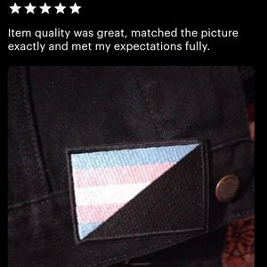 Trans-anarchy (trans-anarchist) Flag Patch. Iron On, Velcro or Sew On ...