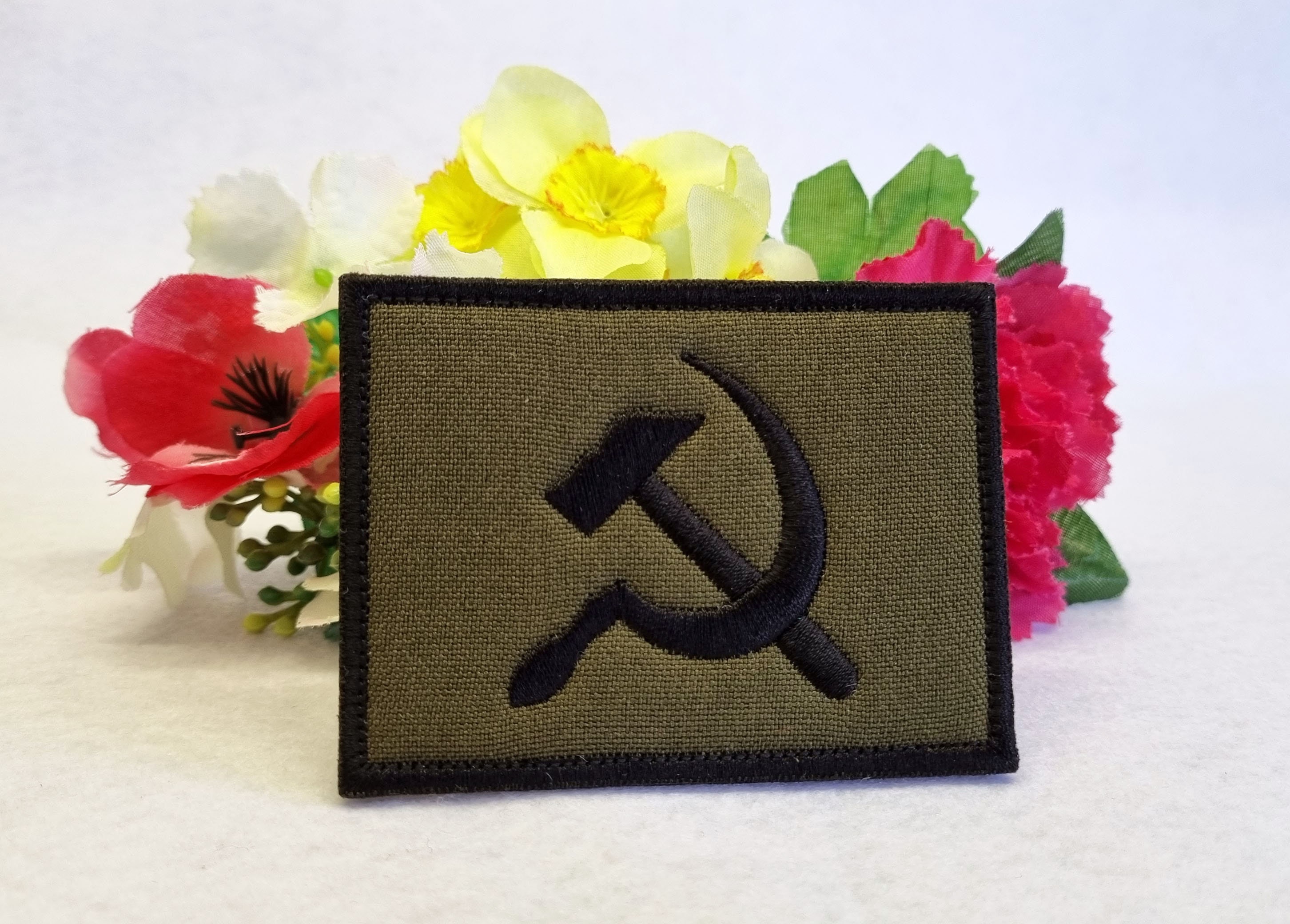Communist Hammer and Sickle Flag Embroidered Patch multiple - Etsy