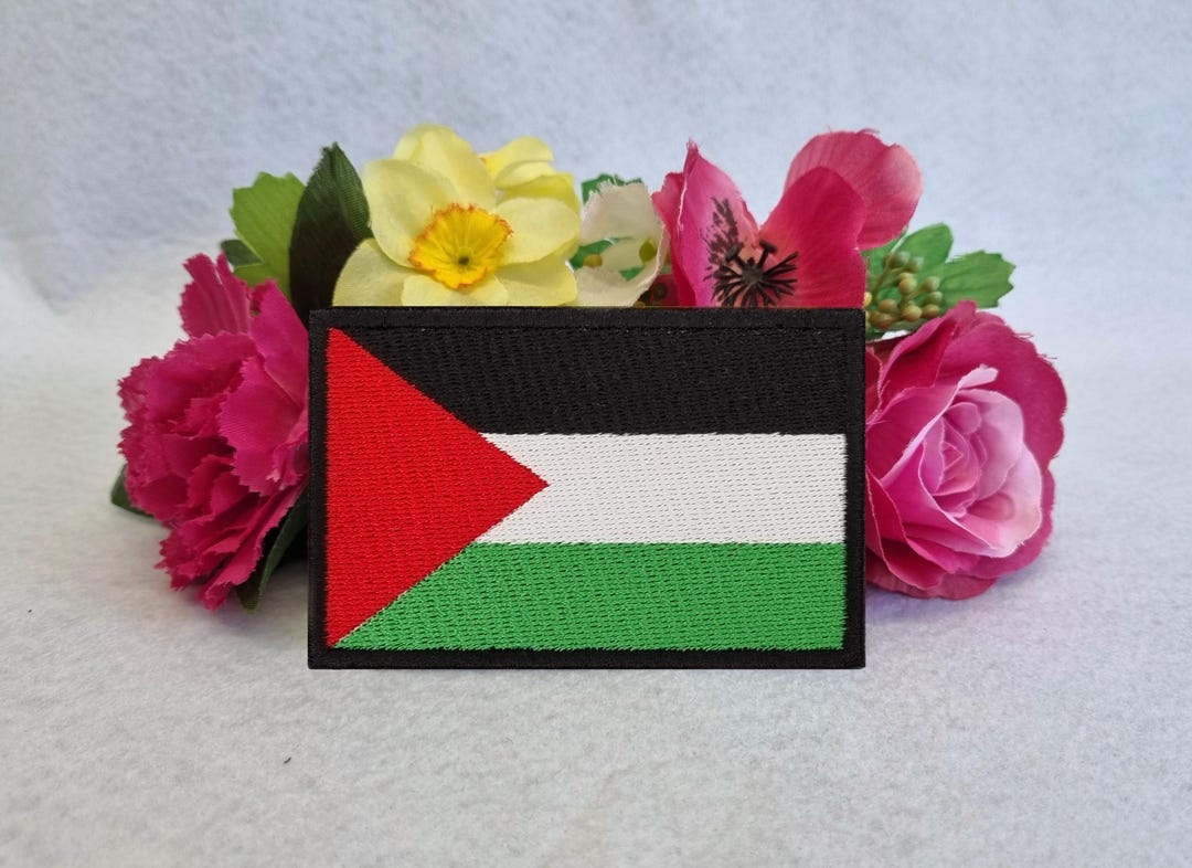Palestine Flag Embroidered Patch. Iron On, Velcro or Sew on Options ...